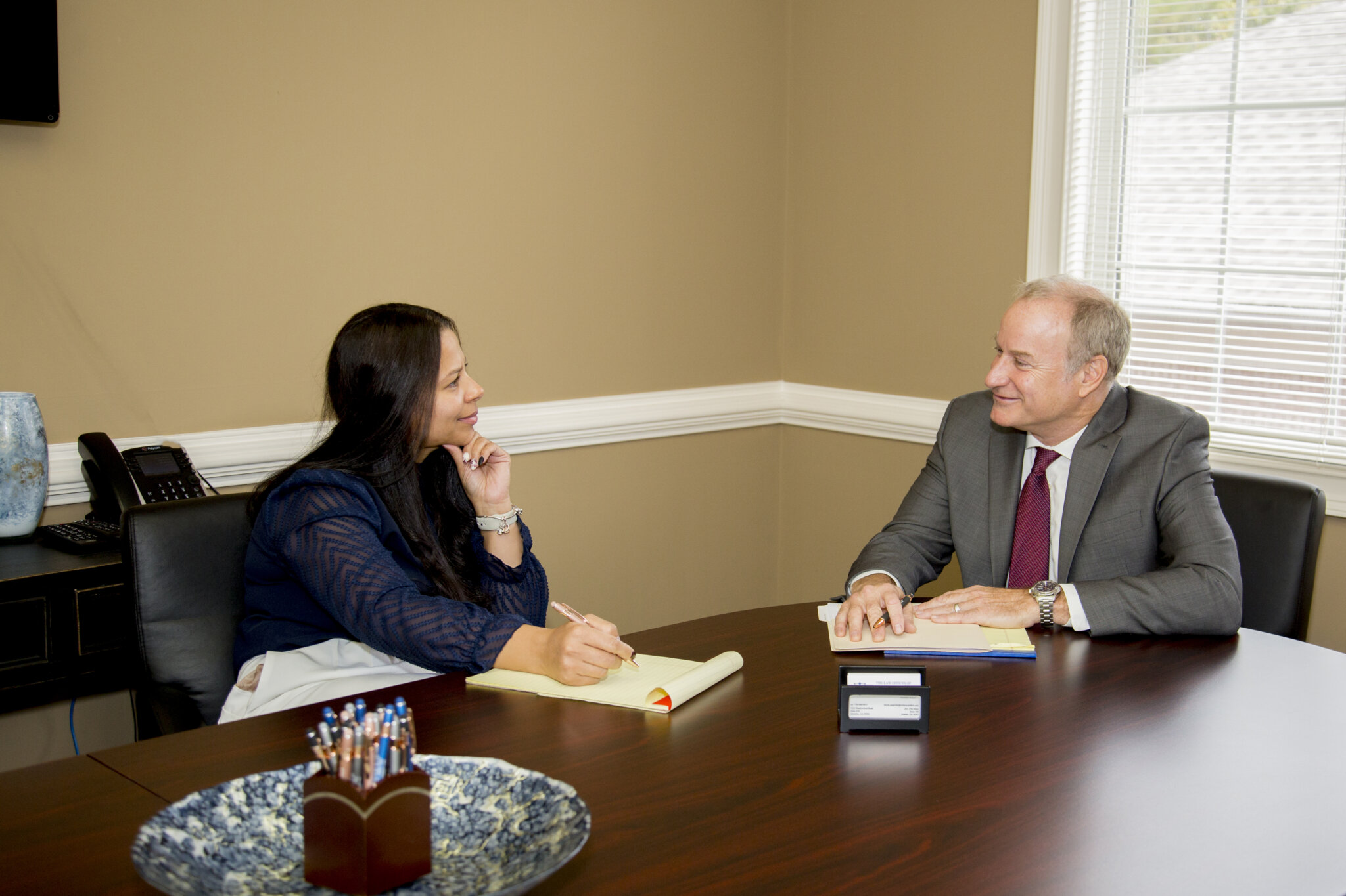 Michelle Cassell and Attorney Whitworth discussing a Family Law Case ...
